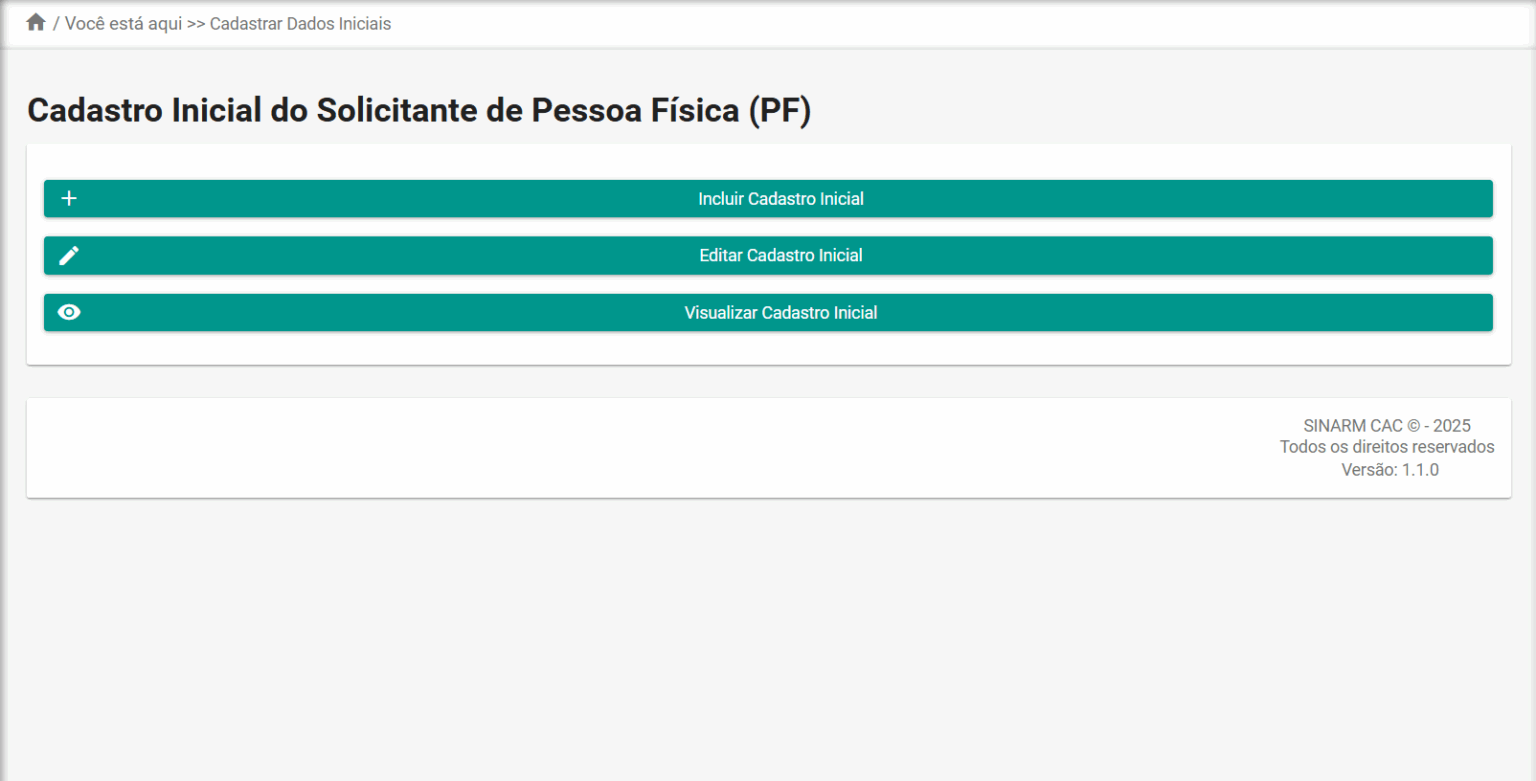 Novo Sinarm CAC, da PF, permite alterar endereço de acervo